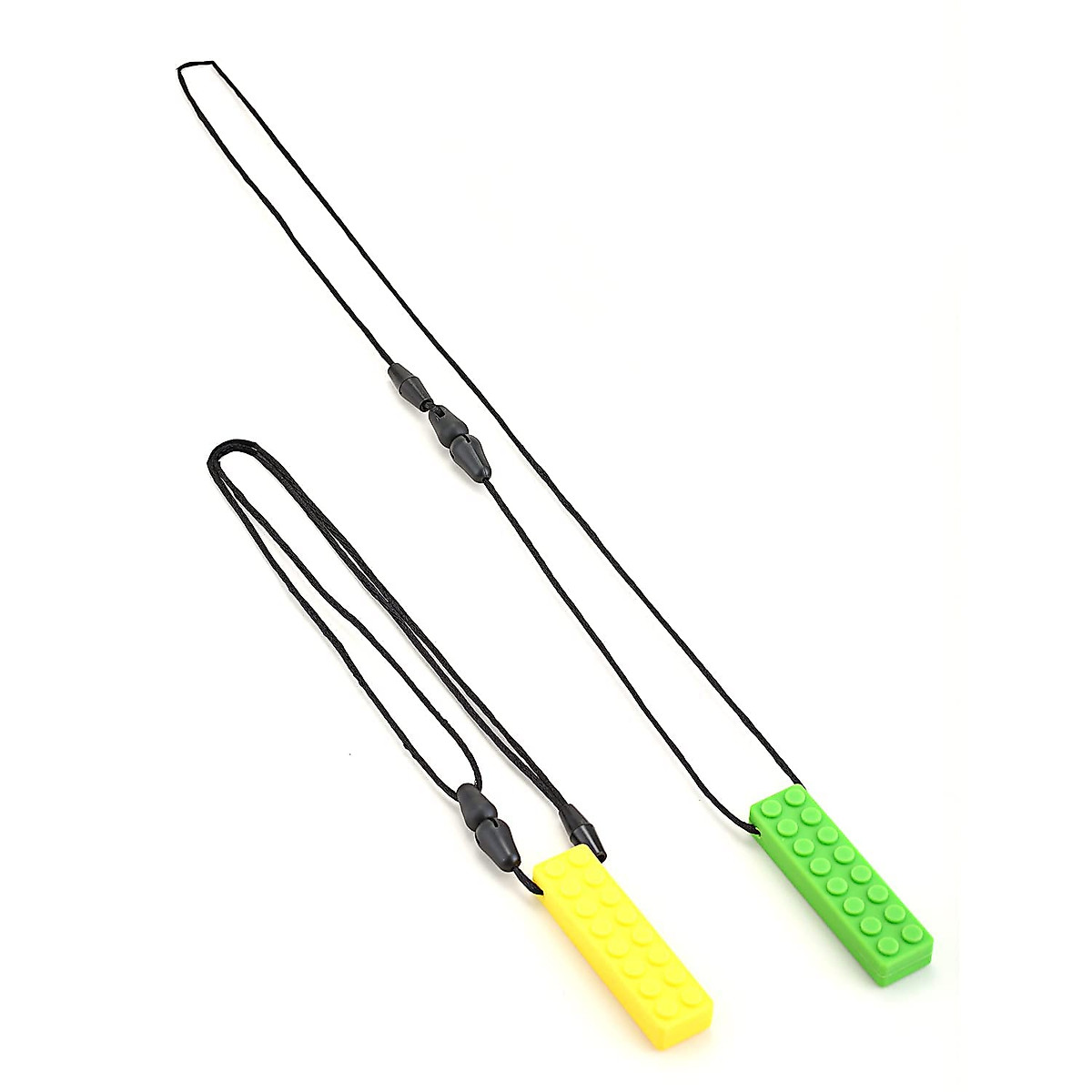 6 Pack Chew Sensory Necklace Perfect for Kids or Adults That Like Biting or Have Autism, Perfectly Textured Silicone Chewy Toys -Chewing Pendant for Boys & Girls