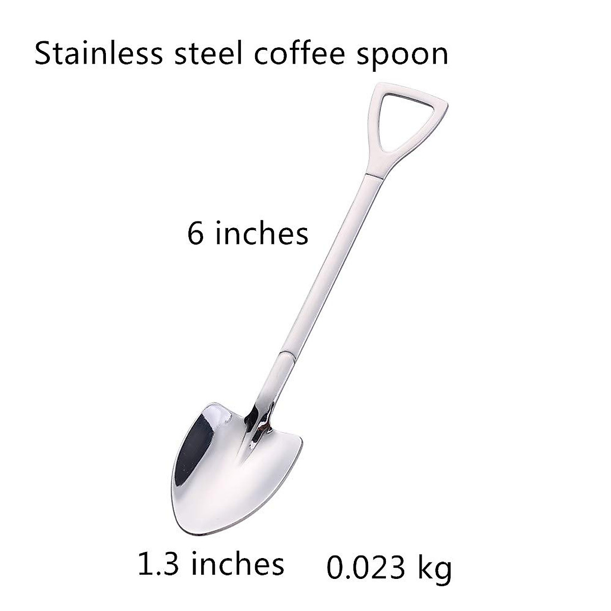 10 Pack Dessert Spoon 6 inch Shovel Shape Stainless Steel Spoons Ice Cream Fruit Spoon for Home Kitchen or Restaurant