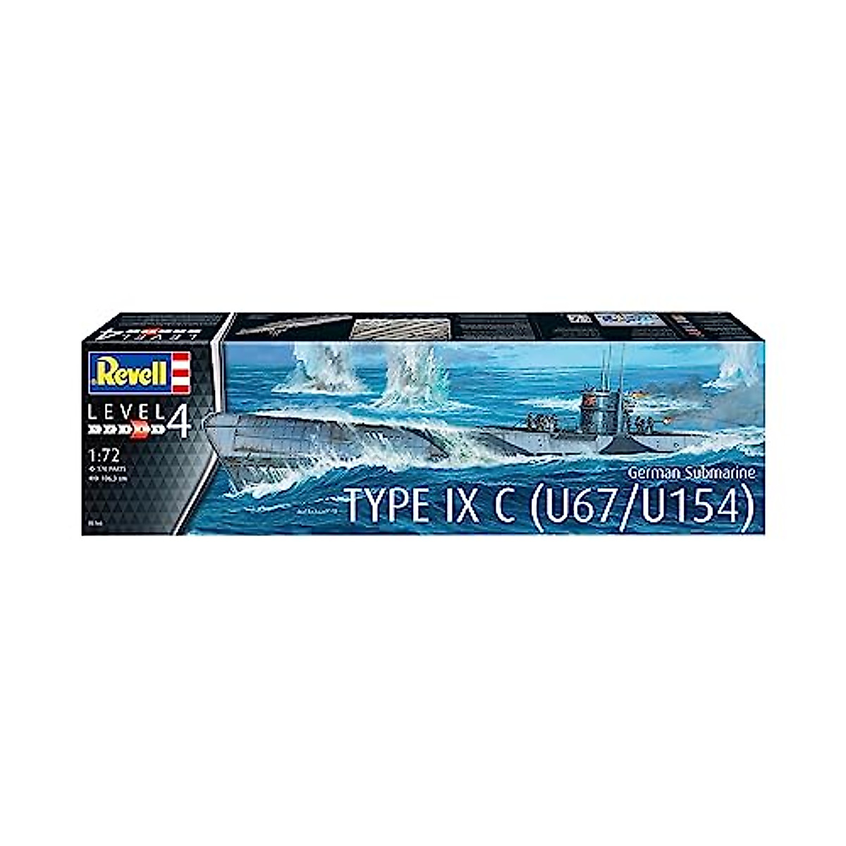Revell RV05166 1:72 - German Submarine Type IX C U67/U154 Plastic Model kit