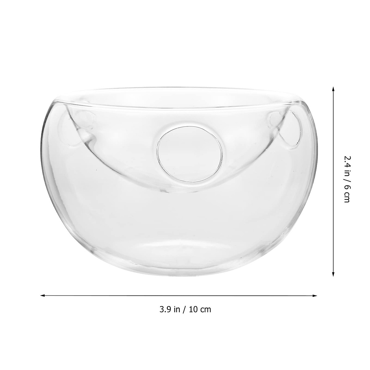 Yardwe Glass Salad Bowl Set w/ Ice Chiller Base Cold Serving Dish Set w/ Ice Chamber Dry Ice chilled serving bowl Double Salad BowlChilled Pasta Fruit Salad ( 10X10X6CM ) (O98VT2316439GKBALJ)