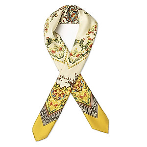 KONSANS 35“ 16 Momme Twill 100% Real Mulberry Silk Square Women Scarfs Scarves