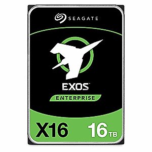 Seagate 16TB HDD Exos X16 7200 RPM 512e/4Kn SATA 6Gb/s 256MB Cache 3.5-Inch Enterprise Hard Drive (ST16000NM001G) (Renewed)