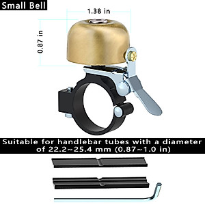 ORYXBOOST Classic Bike Bell Brass Bicycle Bell for Bike Ring Bell with Loud Sound Bells for Road Mountain Bike Handlebars Adults