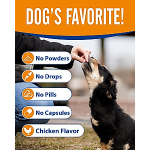 Joint Supplement For Dogs, Hip & Joint Health, Pain Relief, Mobility & Flexibility Support, Glucosamine, Chondroitin, MSM & Omega-3, Turmeric, Advanced Pet Vitamin (Chicken Flavor / 120 Chews)