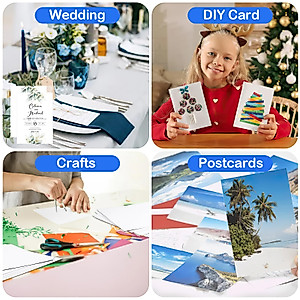 White Cardstock，40 Sheets Heavy Cardstock, 8.5" x 11" Thick Printable Cardstock, 75 lb /200gsm Cardstock Paper for Invitations, Business Cards, Postcards, Crafts, Art, Wedding, DIY Cards