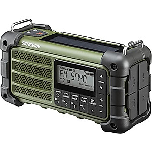 Sangean MMR-99 AM/FM-RBDS/Bluetooth/AUX/Weather/Multi-Powered Digital Tuning Emergency Radio, Forest Green