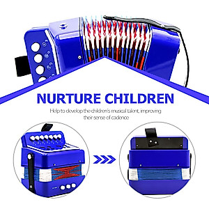 ERINGOGO Accordion Children Musical Ensemble Instrument Piano Toy Kids Noise Maker Kids Musical Instrument Toddler Toys Musical Toys Music Toys Small Student Play Engineering Plastics
