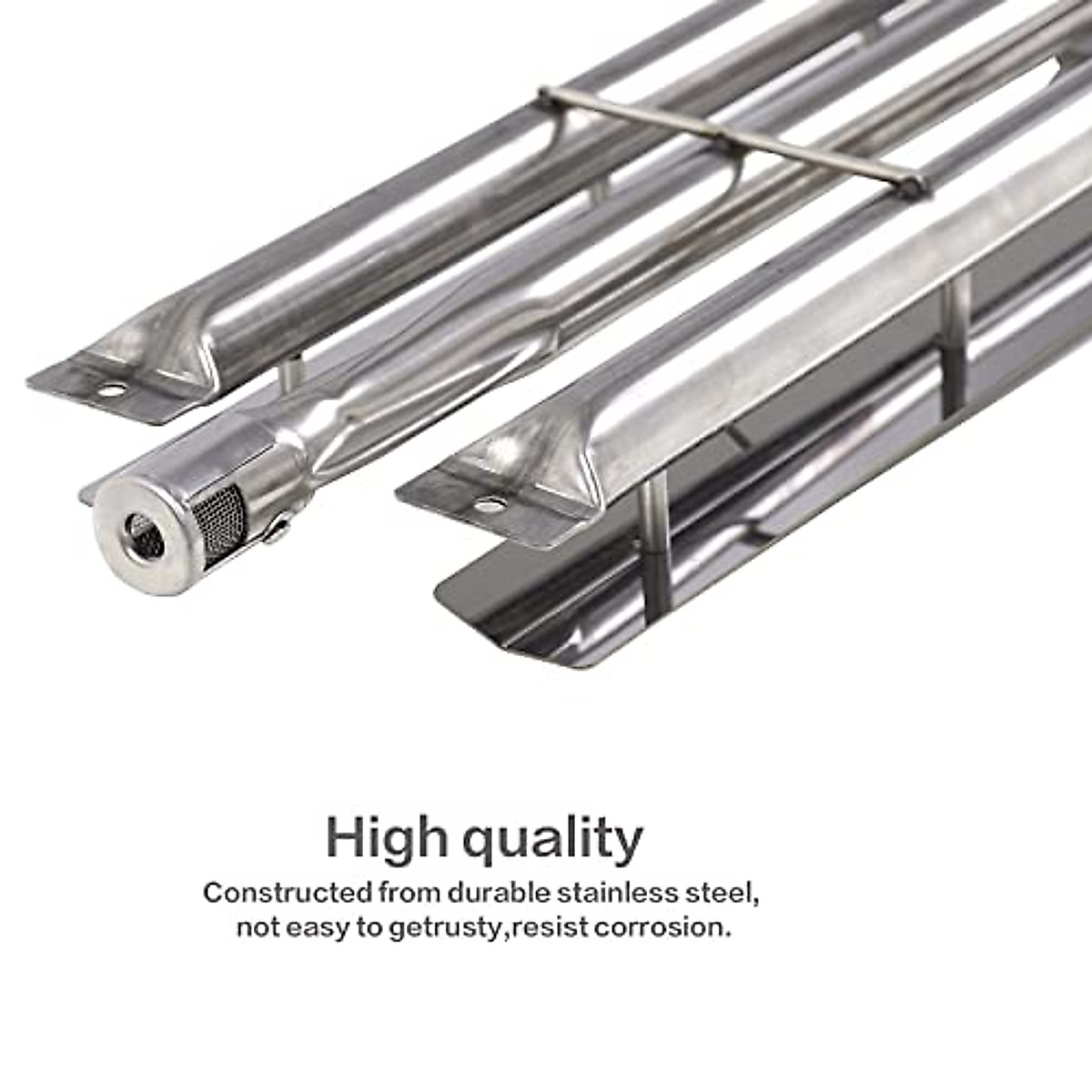 Derurizy Stainless Steel Burner Tube Gas Grill Replacement Parts for Select Viking VGBQ 41 in T Series, VGBQ 53 in T Series, VGBQ 53" T Series and Other Grill Models, 21.875" x 6.125", Pack of 3