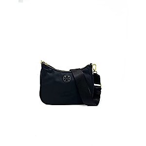 Tory Burch Nylon Web Mini Hobo in Black