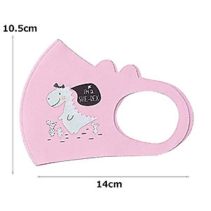 Mallocat 5PC Washable Kids Face Bandanas Reusable with Cartoon Pattern Breathable Cotton Ice Silk Face_Masks for Children, Boys and Girls