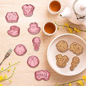 Baby Shower Cookie Cutters Set, 8 Pcs Baby Cookie Cutter, Mini Baby Cookie Cutters Shapes Baby Shower