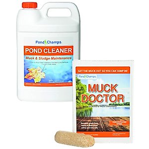 Pond Champs Pond Cleaner Gallon and Muck Doctor 2lb Bacteria Bundle