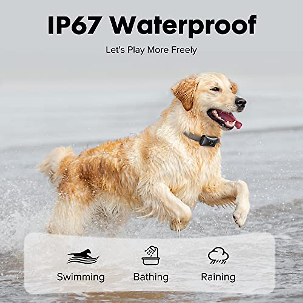 Dog Bark Collar, NQQHNN Bark Collar for Large Medium Small Dogs, Dog Barking Collar with 7 Adjustable Sensitivity and Intensity Beep Vibration and Optional Shock Function