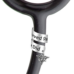 Zuo Bao Inspirational Gift LPN Nurse Stethoscope ID she believe she could so she did Stethoscope ID Licensed Practical Nurse Gift (LPN-2)