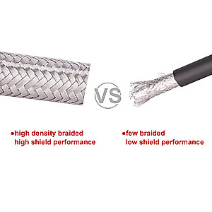 XRDS -RF PL-259 UHF CB Coax Cable 3ft, 50 ohm KMR400 PL-259 UHF Male to SO-239 Male Connector Low Loss Coaxial Cable for HAM & CB Radio, Antenna Analyzer, Dummy Load, AIS Antenna, SWR Meter