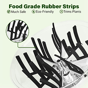 iPower 16 inch Bud Leaf Bowl Trimmer Twisted Spin Cut with Upgraded Gears Sharp Stainless Steel Blades, for Hydroponic Plant, 16", Silver