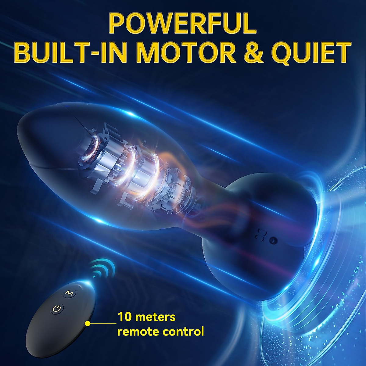 Anal Plug Vibrator with Remote Control Sex Toys for Men Women, Prostate Massager with 10 Rotation Vibration Modes, Adult Sex Toys Vibrating Butt Plug Anal Toys Vibrators Male Sex Toys Couple Pleasure