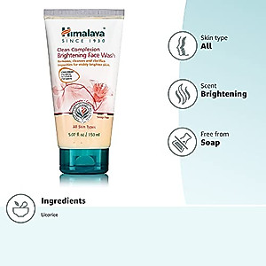 Himalaya Clean Complexion Brightening Face Wash for Clear & Glowing Skin and More Even Skin Tone 5.07 oz
