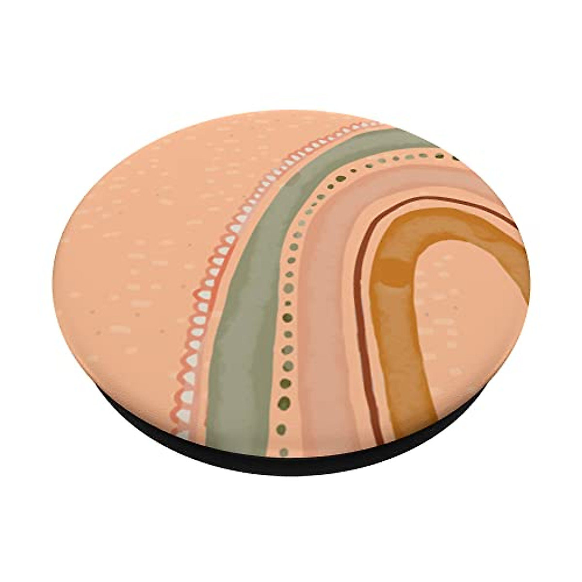 Boho Burnt Orange Half Rainbow Dotted Watercolor Pattern PopSockets Swappable PopGrip