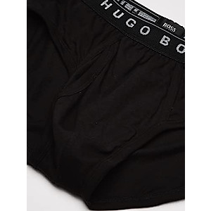 Hugo Boss Men's 3-Pack Traditional Cotton Briefs, New Black, Medium