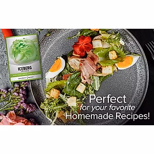 Iceberg Lettuce Seeds for Planting - (Head) Heirloom, Non-GMO Vegetable Variety- 2 Grams Seeds Great for Spring, Summer, Fall, Winter Garden and Hydroponics by Gardeners Basics