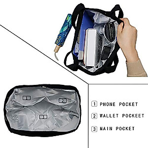 Eflying Lion Corduroy Tote Bag Aesthetic Large Tote Bag with Interior Pockets for School Work