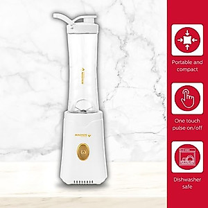Holstein Housewares Personal Blender - Creamily Smooth Shakes and Smoothies, BPA-Free 20oz To-Go Cups, Golden Elegance Design, 250W