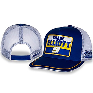 Checkered Flag Sports 2023 Chase Elliott Patch Hat - NASCAR Adjustable Automotive Racing Mesh Baseball Cap