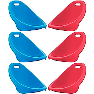 American Plastic Toys Little Kids’ Scoop Rockers (6-Pack, Blue & Red), Stackable, Lightweight, & Portable, Reading, Gaming, TV, Outdoor & Indoor, 50lb Max
