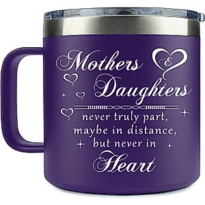 BETHEGIFT Mothers Day Gifts for Daughter, Mom - Gifts for Daughter from Mom - Daughter Gifts Ideas - Gifts for Mom Birthday - Gifts from Daughter on Mothers Day, Present for Mom 14oz, Purple