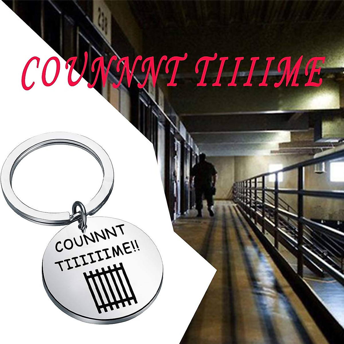 CHOORO Correctional Officer Gift Counting Time Keychain Prison Officer Gift Correctional Officer Jewelry Prison Guard Jewelry (Counting Time Keychain)