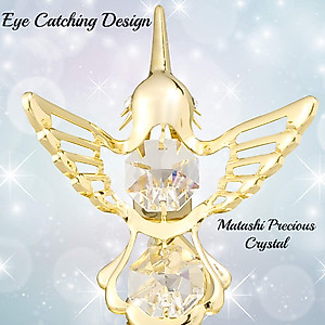 Matashi Valentine's Day Gift for Women - Swan Lake Wind-Up Music Box with 24K Gold Plated Crystal Studded Piano Figurine - Tabletop Showpiece for Home, Office, Living Room for Her