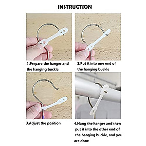 IKITRAEE Multifunctional Hanging Clips,Clip with Hook，Single Clip,Clip with Buckle, Towel Clips, Sock Clips,Multifunctional Clothespins. (White)