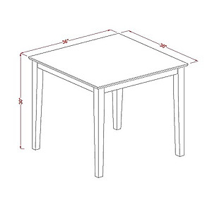 East West Furniture OXCA3-MAH-LC Oxford 3 PC set with a Dining Table and 2 Kitchen Chairs in Mahogany, 3 Piece