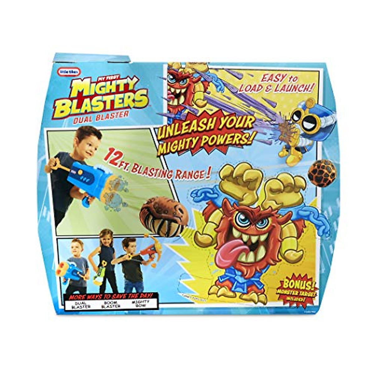 Little Tikes 651267 Mighty Blasters Dual Blaster Toy Blaster with 6 Soft Power Pods by