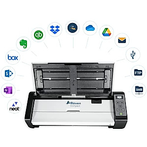 Raven Compact Document Scanner - Fast Duplex Scanning, Ideal for Home or Office, Scan to Mac or Windows PC by USB, Includes Raven Desktop Software
