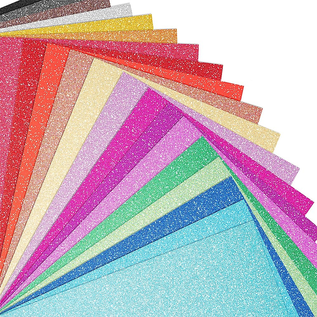 40 Sheets 20 Colors Glitter Cardstock, BetyBedy Cricut Paper Cardstock, No-Shed Sparkly Glitter, A5 Glitter Paper for Arts and Crafts - Card Making, Scrapbooking, DIY Projects