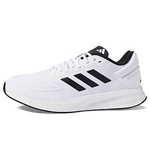 adidas Men's Duramo 10 Running Shoe, White/Black/White, 9