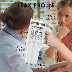 LifGif Labor And Delivery Nurse Personalized Laser Engraved 40 oz Large Tumbler with Handle, Nurse Gifts for Women, Nurse Appreciation Gifts, Gifts for Nurses, Nursing Gifts, Nurse Practitioner Gifts