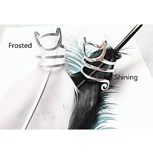 Helen de Lete Innovative Lovely Cat Kitty Sterling Silver Ring (Large Size) 4G Sterling Silver, Updated Version