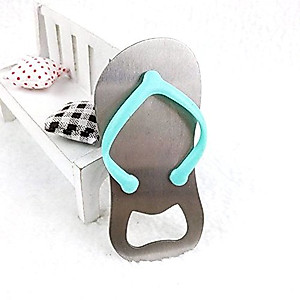 Glanzzeit Slipper Shaped Novelty Bottle Opener Stainless Steel Beer Wine Soda Can Opener Drink Hand Opener Kitchen Tool Bar Helper Wedding Party Favor Creative Gift (Mint green)