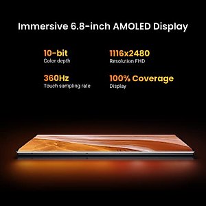 ZTE Axon 40 Ultra 5G Cellphone - Unlocked Smartphone with UDC Tech, 120Hz 6.8" AMOLED Display, 64MP Triple Camera & 5000mAh Battery, Android Phone with Snapdragon 8 Gen 1, US Version, Black,12+256GB