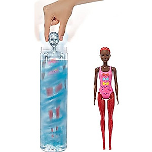 Barbie Color Reveal Glitter! Hair Swaps Doll, Glittery Blue with 25 Hairstyling & Party-Themed Surprises Including 10 Plug-in Hair Pieces, Gift for Kids 3 Years Old & Up