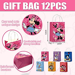 Mouse Party Favors, 122 PCS Mouse Party Supplies include Gift Bags, Make a Face Stickers, Spring Toys, Slap Bracelet, Stickers, Button Pins, Paper Party Glasses, Best Gift Bag Filler for Themed Party