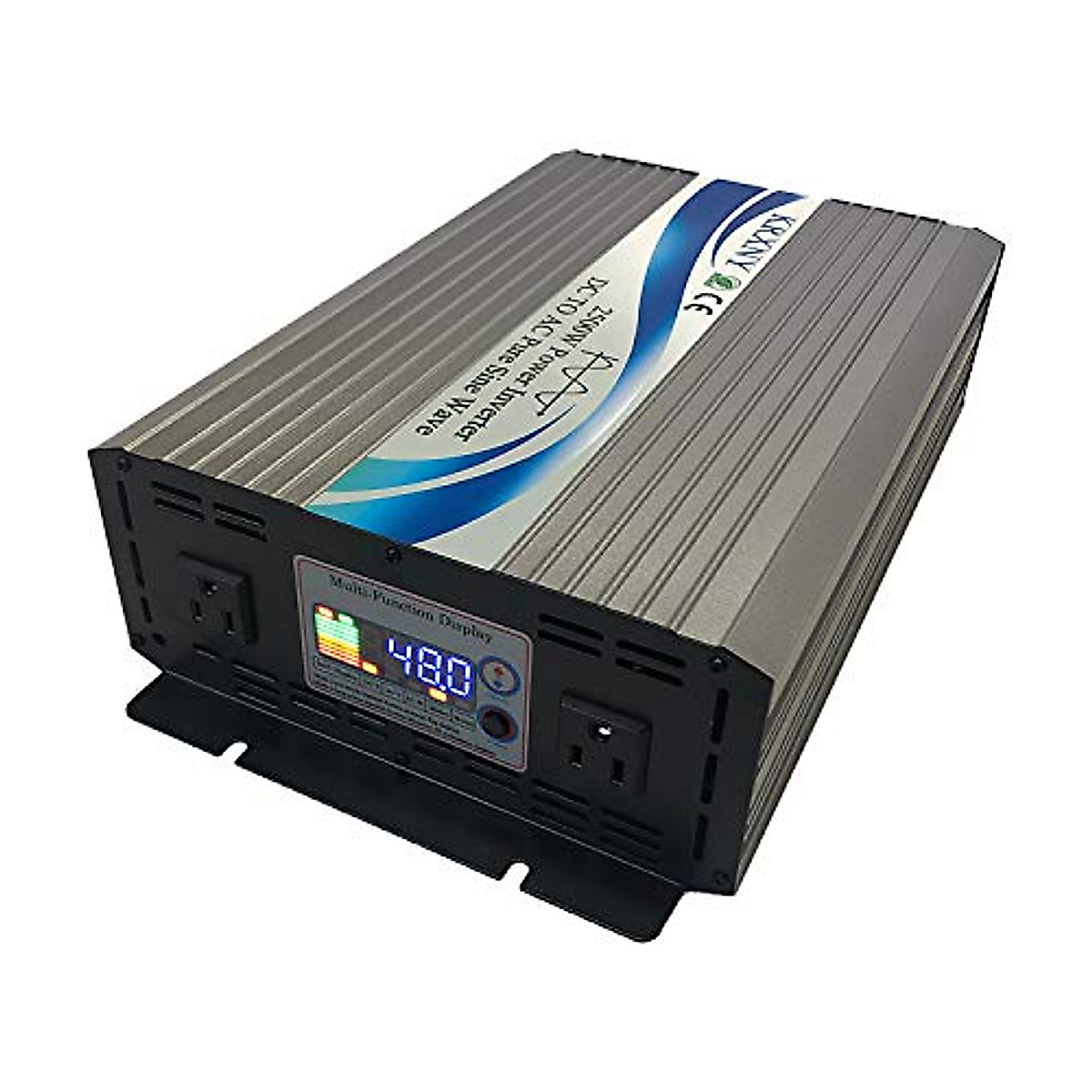 KRXNY 2500W Off Grid Pure Sine Wave Solar Power Inverter 48V DC to 110V 120V AC Converter 60HZ with LCD Display