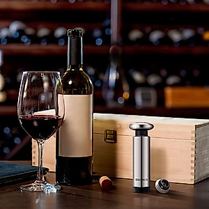 EZBASICS Wine Saver Vacuum Stoppers Set of 6, Black