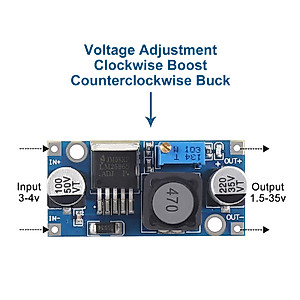 ATNSINC 4Pack LM2596 DC-DC Buck Converter, Adjustable Step Down Voltage Regulator 3-40V to 1.5-35V High Efficiency Power Supply Volt Reducer Transformer Module