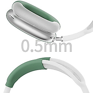 TUCANA Silicon Cases Compatible for AirPods Max, Overhead Cover + Earcup Cover + Ear Pad Cover (Green)