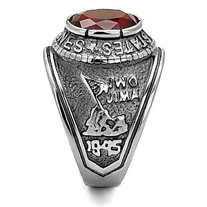 YVO Customizable Marines Ring - Free Engraving Included - Stainless Steel - Size 13