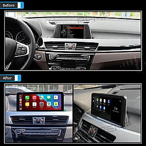 PEMP 10.25" F48 Android 13 IPS 1920x720 Blue Anti-glared HD Screen, Qualcomm 8core 4+64GB CarPlay Android Auto Use The OEM Bluetooth get The Sound for BMW X1 F48 (2016-2017) NBT
